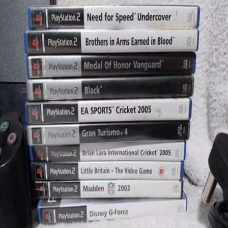 PlayStation Playstation 2 Black Slim Line Console C W Original