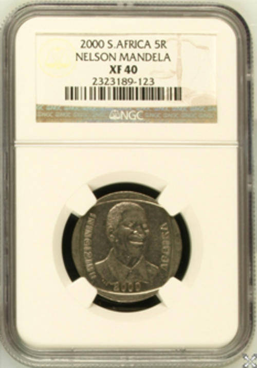 2000 R5 - 2000 NELSON MANDELA R5 NGC GUARANTEED XF40 ---ULTRA ULTRA RARE POPULATION 7 --- was ...