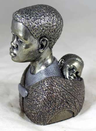 Sculptures & Carvings - Casper Darare - Shona Mother and Baby ...