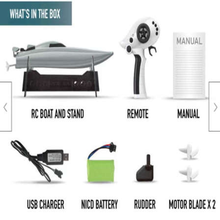 Speed & Racing - Poseidon 39cm Electric RC Boat - High Speed Racing ...