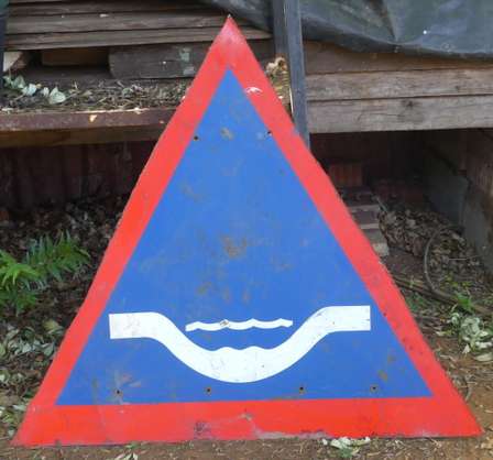 Road - Vintage Road Sign --- Low Water Bridge / Laagwater Brug ...
