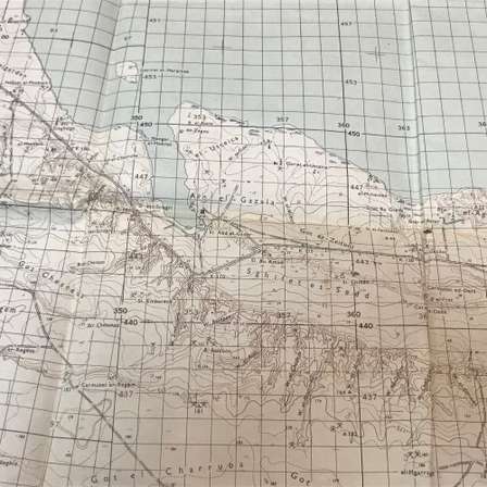 Maps - WW2 1941 War Map of AIN EL-GAZALA Libyan grid - 59,5 x 49cm was ...