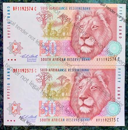 CL Stals - CL STALS R50 IN SEQUENCE BF11925755-574 UNC 2ND ISSUE A/E ...