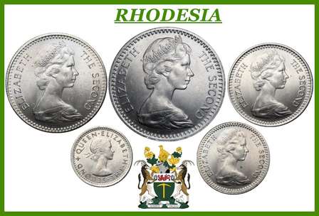 Africa - 1964: RHODESIA : Excellent Coin Set of Uncirculated Coins in ...