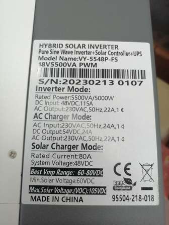 Inverters - Five Star 5kva 48v 80A PWM for sale in Messina (ID:585999176)