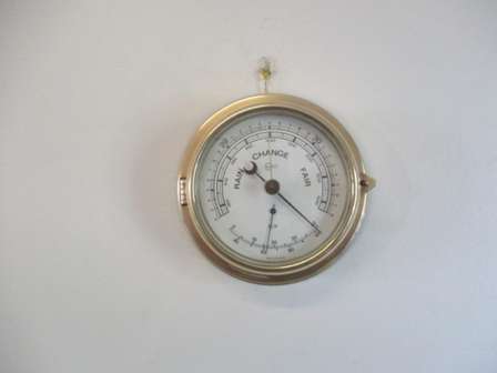 Barometers & Thermometers - Beautiful Vintage Barigo Brass Wall Hanging ...