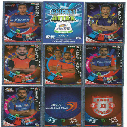 Sporting Memorabilia - CRICKET CARDS - IPL CRICKET ATTAX 2017/18 - LOT ...