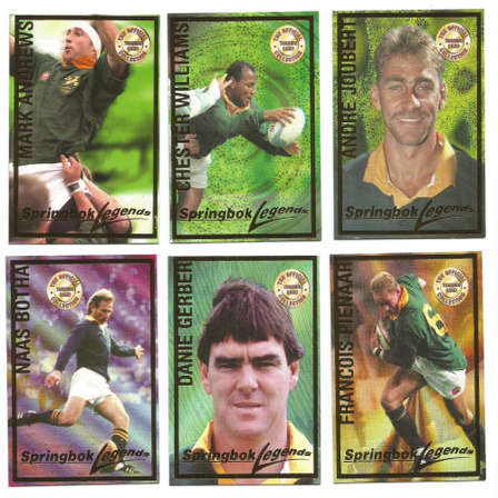 Trading Cards - RUGBY 1997 COLLECTION by PANINI - LOT OF 6 `GOLD FOIL ...
