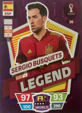 Trading Cards - SERGIO BUSQUETS - PANINI `FIFA WORLD CUP 2022` QATAR ...