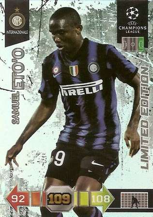Trading Cards - SAMUEL ETO`O - PANINI CHAMPIONS LEAGUE 2010/11 - RARE ...