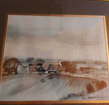 Other Artwork - A framed and signed Hugh Brandon Cox (1917-2003) water ...