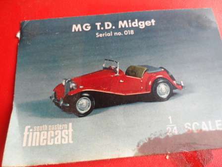 Vintage Toys - South Eastern Finecast SERIAL 018 1/24 MG T.D. MIDGET ...
