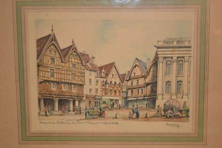 Other Original International Art - lovely signed hand colored ...