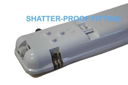 Light Fittings - LED Fluorescent Tube Fittings: Weatherproof T8 Double ...