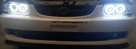 Headlights - Toyota Tazz Headlamp - Angel Eye Led + Drl Incl Corner ...