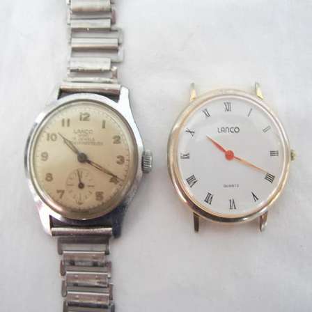 Other Clocks - OLD AND NEW - TWO LANCO WATCHES - BOTH IN WORKING ORDER ...