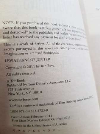 Science Fiction & Fantasy - Ben Bova, Leviathans of Jupiter for sale in ...