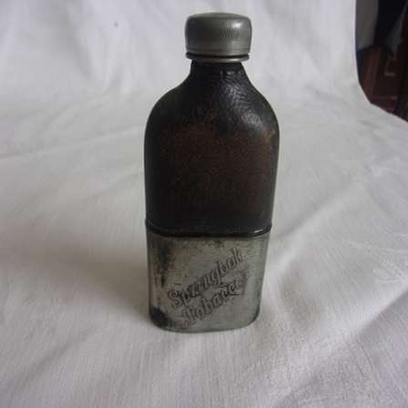Flasks - Rare - Springbok Cigarettes/ Springbok Tobacco leather ...