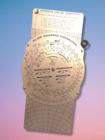 Flight - Jeppesen Metal CSG-8A Flight Computer plus ASA E6-B card ...
