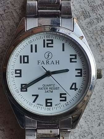 Men's Watches - FARAH MENS STAINLESS STEEL WATCH IN EXCELLENT WORKING ...