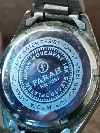 Men's Watches - FARAH MENS STAINLESS STEEL WATCH IN EXCELLENT WORKING ...