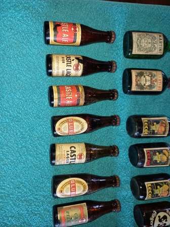 Bar Accessories - SOME RARE MINIATURE BOTTLES...SAB BEERS, LECOL ETC ...