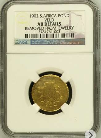 Ponde - 1902 ZAR Veld Pond AU Details - removed from jewellery per ...