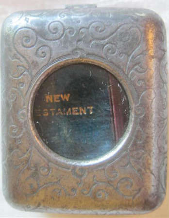 Antiquarian Books - 1898 MINIATURE BIBLE IN A TIN CONTAINER WITH ...