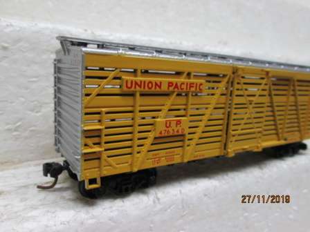 Rolling Stock - HO SCALE : ATHEARN UNION PACIFIC CATTLE CAR (BOXED ...