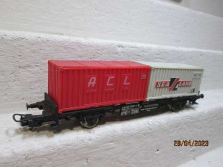 Rolling Stock - HO SCALE : LIMA : CONTAINER CAR WAGON - WITH CONTAINER ...