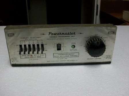 Railway - H AND M POWERMASTER VARIABLE TRANSFORMER was sold for R1,220. ...