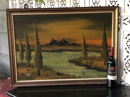 Paintings - WOW !!! GORGEOUS P.KHUMALO OIL ON BOARD LANDSCAPE PAINTING ...
