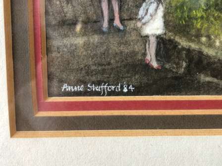 Paintings - ANNE STAFFORD (UK 20th C) FABULOUSLY DETAILED WATERCOLOUR PAINTING FRAMED AND DATED ...