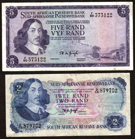 Other South African Bank Notes - SA Republic: Four Banknotes R20, R10 ...