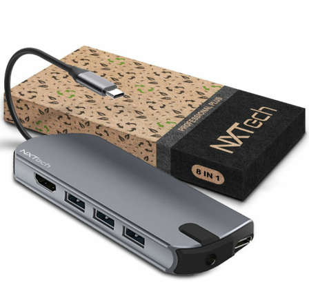 USB Hubs - NXTech Macbook 8-in-1 Type C Hub Multi-Function Adapter HDMI ...