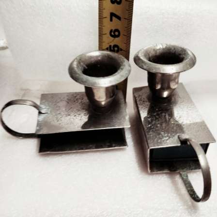 Candlesticks & Candle Snuffers - 2 EPNS Finger loop candle holder match ...