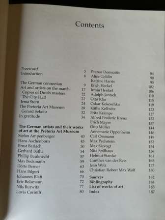 Africana - The Pretoria Art Museum The German Contribution by Eric ...