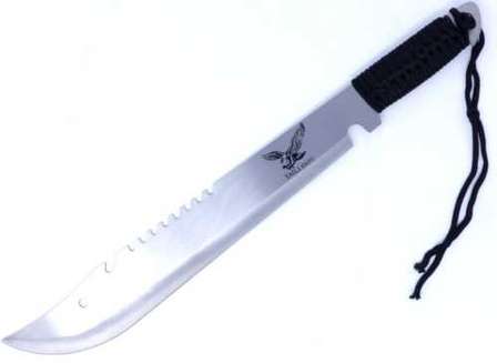 Hunting Knives - STAINLESS STEEL EAGLE MACHETE 45cm WITH POUCH was sold ...