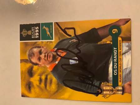 Sporting Memorabilia - Os Du Randt springboks autograph was listed for ...