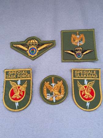South African Army - SAP Police Task Force Badge Set was sold for R800 ...