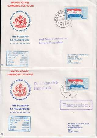 Maritime - 7 SHIP COVERS- PAQUEBOT/FIRST & LAST VOYAGE ETC - OCEAN MAIL ...