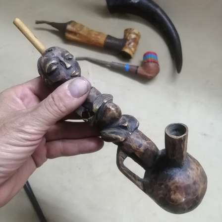 Smoking Accessories - HUGE COLLECTION OF VINTAGE AFRICAN SMOKING PIPES ...