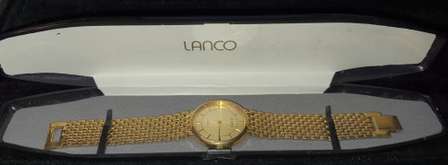 Men's Watches - A VINTAGE ORIGINAL LANCO QUARTZ GOLD PLATED MENS WRIST ...