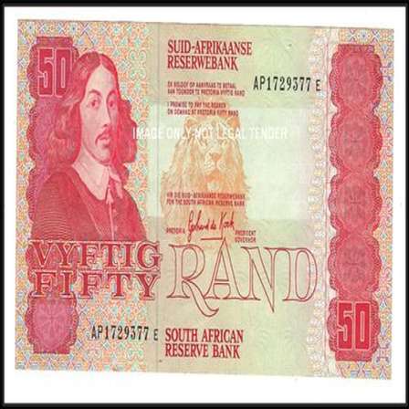 Other South African Bank Notes - GPC DE KOCK OLD R50 NOTE AP AFR/ENG VF ...