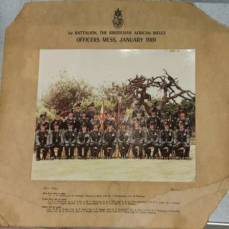 Photos - 1st THE RHODESIAN AFRICAN RIFLES OFFICERS MESS 1981 GROUP ...