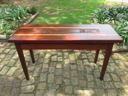 Tables - Rhodesian teak table with inlaid celtic design. for sale in ...