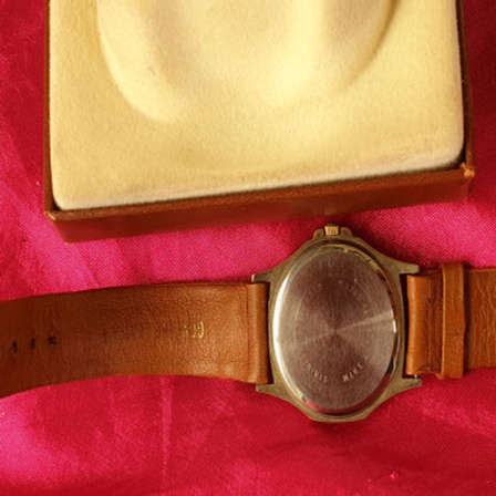 Men's Watches - Vintage ALEF 3ATM Swiss Quartz wrist watch with leather ...