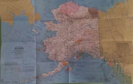 Maps - 1975 Folded Wall Map of ALASKA Published By National Geographic ...