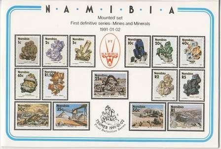 Namibia - Namibia 1991 First definitive series Mines & Minerals - Set ...