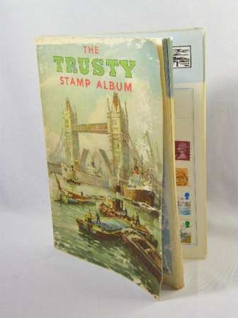 Bulklots and Thematic Collections - Vintage ` The Trusty ` stamp album ...